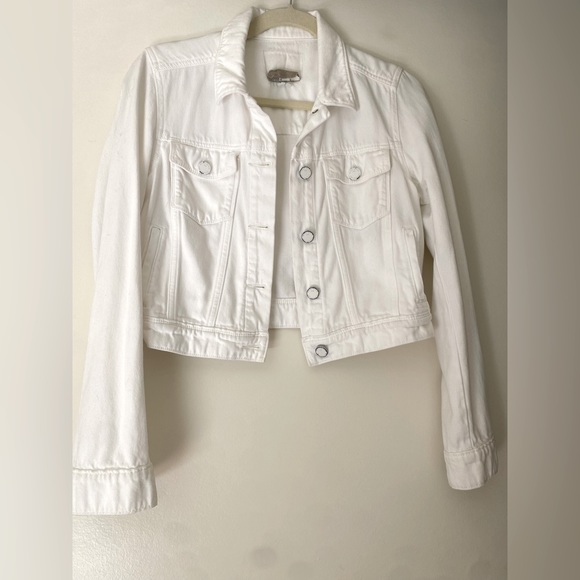 PAIGE | Jackets & Coats | Paige White Denim Jacket Size Xs | Poshmark